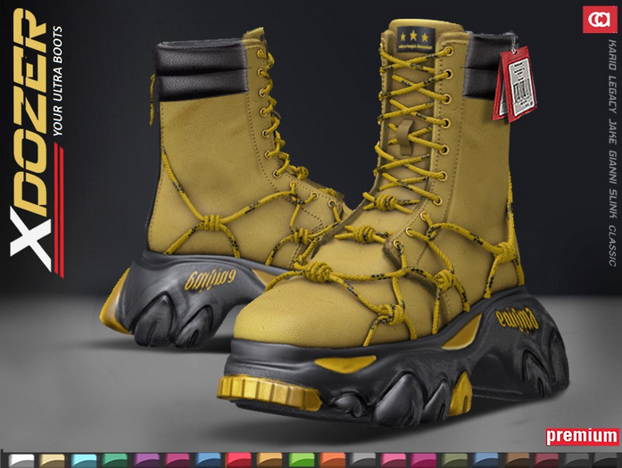 Second Life Marketplace - [CA] KARIO LEGACY JAKE GIANNI SLINK X DOZER BOOTS